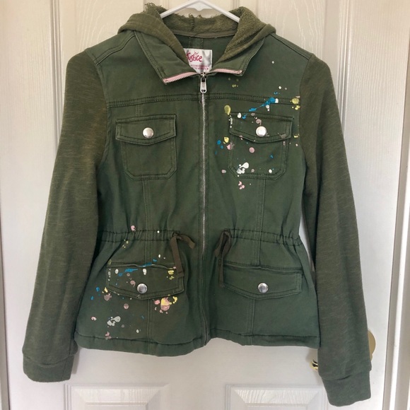 Justice | Jackets & Coats | Splatter Painted Cargo Jacket | Poshmark
